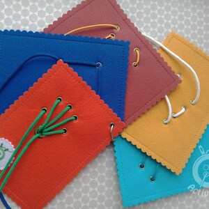 Lacing Cards Fine Motor Activity, Montessori Toddler Mini Quiet Book ...