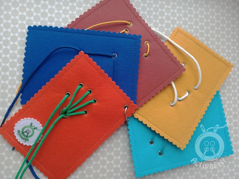 Lacing Cards Fine Motor Activity Montessori Toddler Mini | Etsy