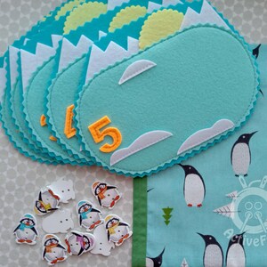 1-10 Penguins on Iceberg Matching Game, Learning Numbers Preschool ...