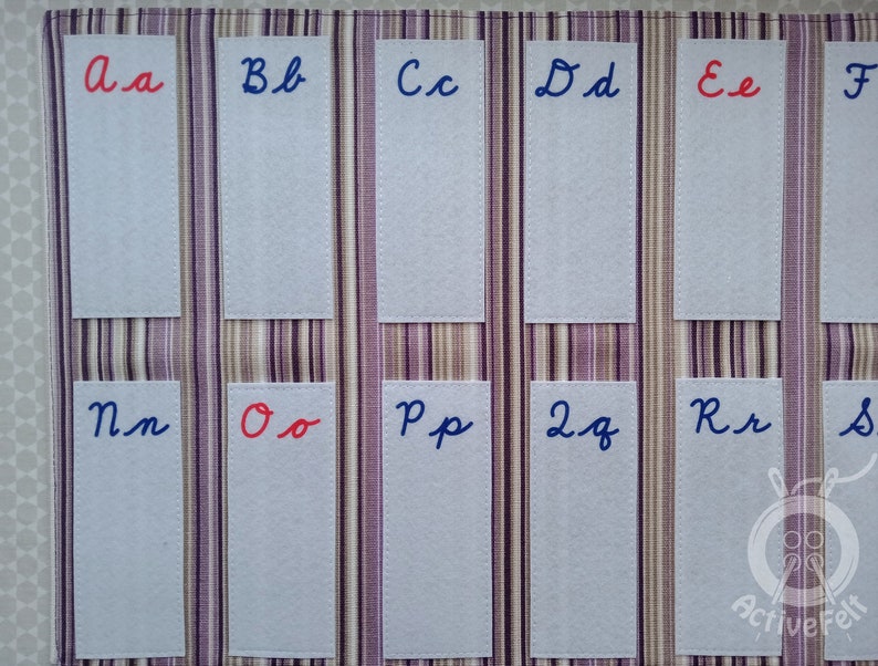 Cursive Letters Alphabet Mat With 78 Trinkets Montessori - Etsy