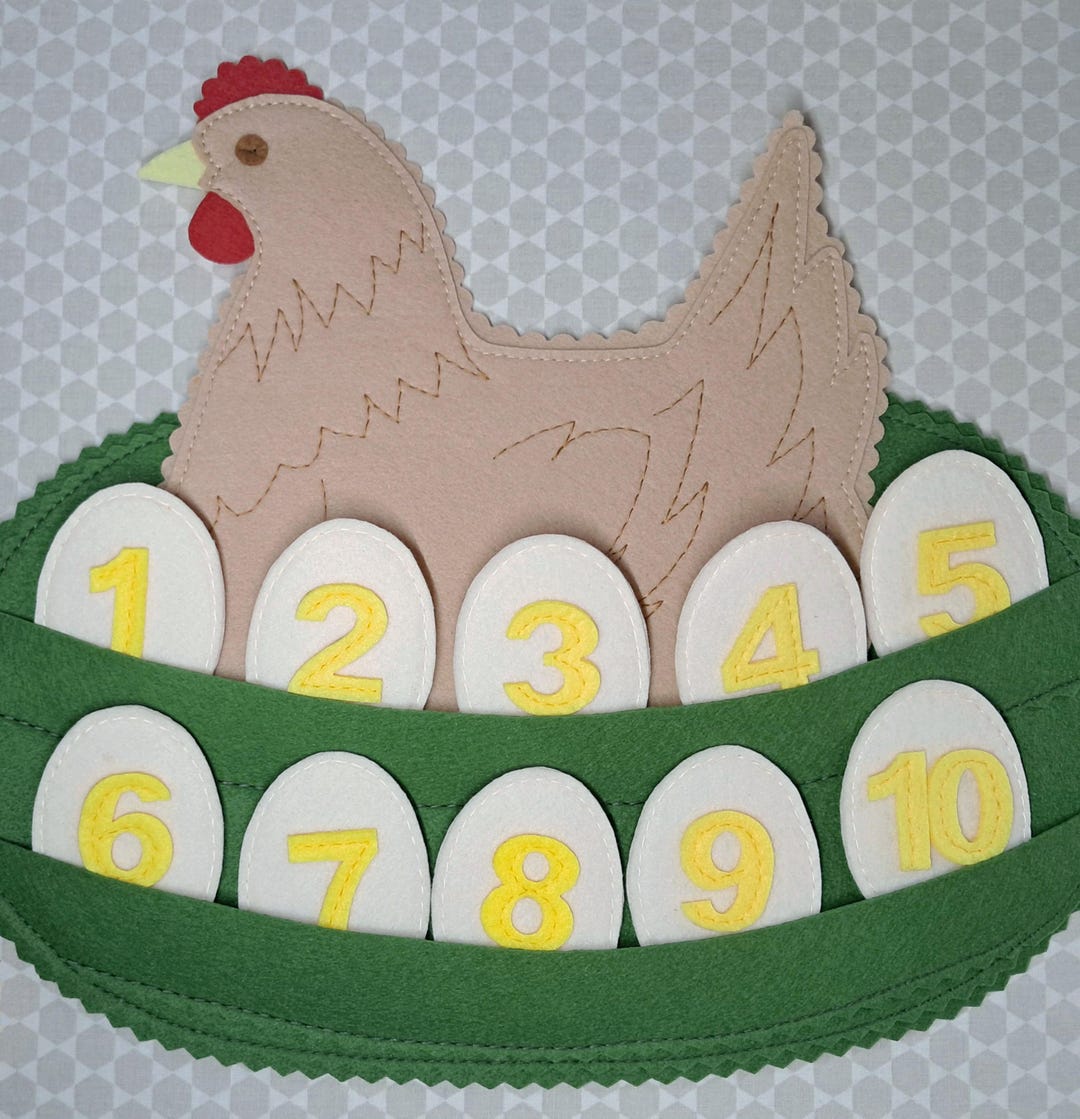 Chicken and Eggs Learning Numbers and Counting Preschool Easter ...