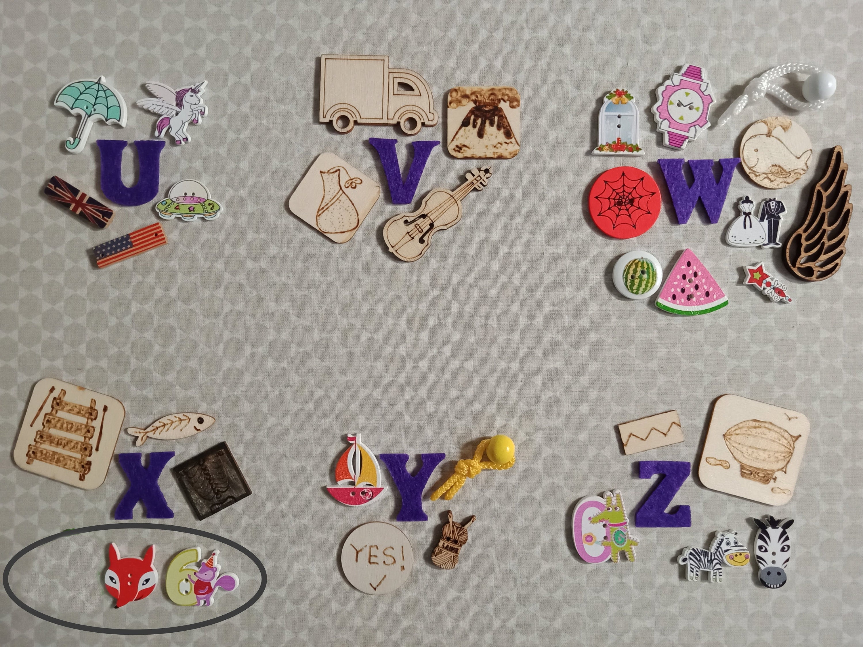 78 Wooden ABC Trinkets 26x3 Alphabet Objects Language - Etsy