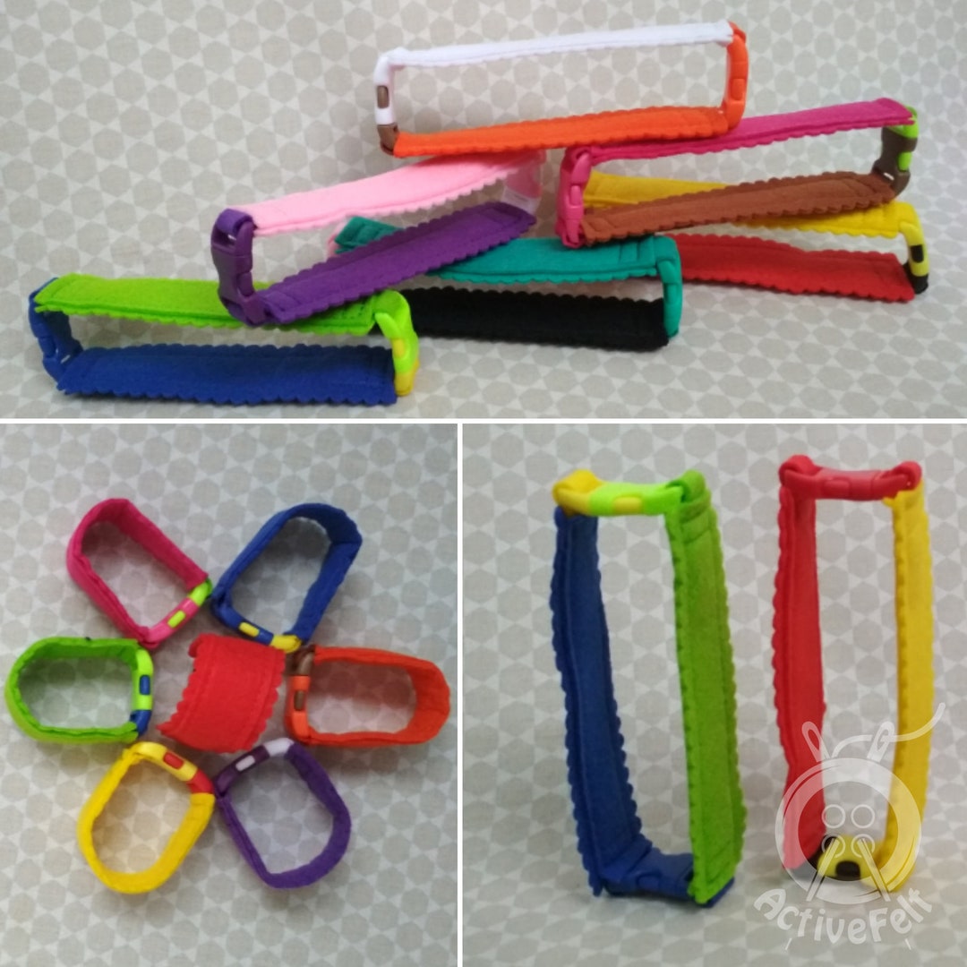 12 Colors Buckle Toy, Toddler Fine Motor Matching Game, Buckle Chain ...