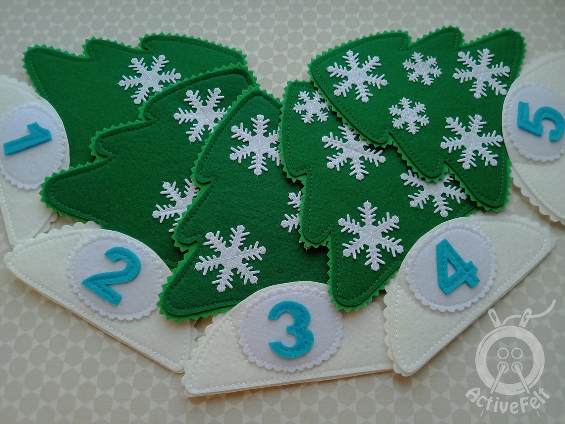 Christmas Trees Matching Game Montessori Christmas Toddler - Etsy