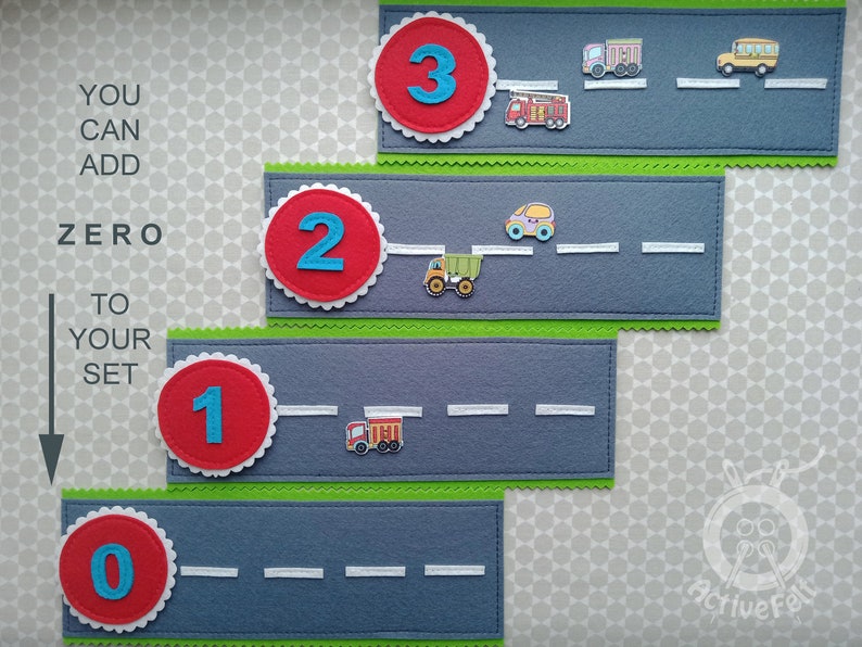 Counting Cars Toddler Boy Learning Activity Montessori Home | Etsy