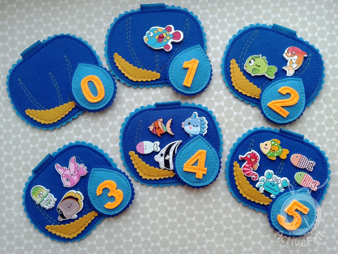 0-5 Counting Sea Creatures, Toddler Magnetic Learning Activity ...