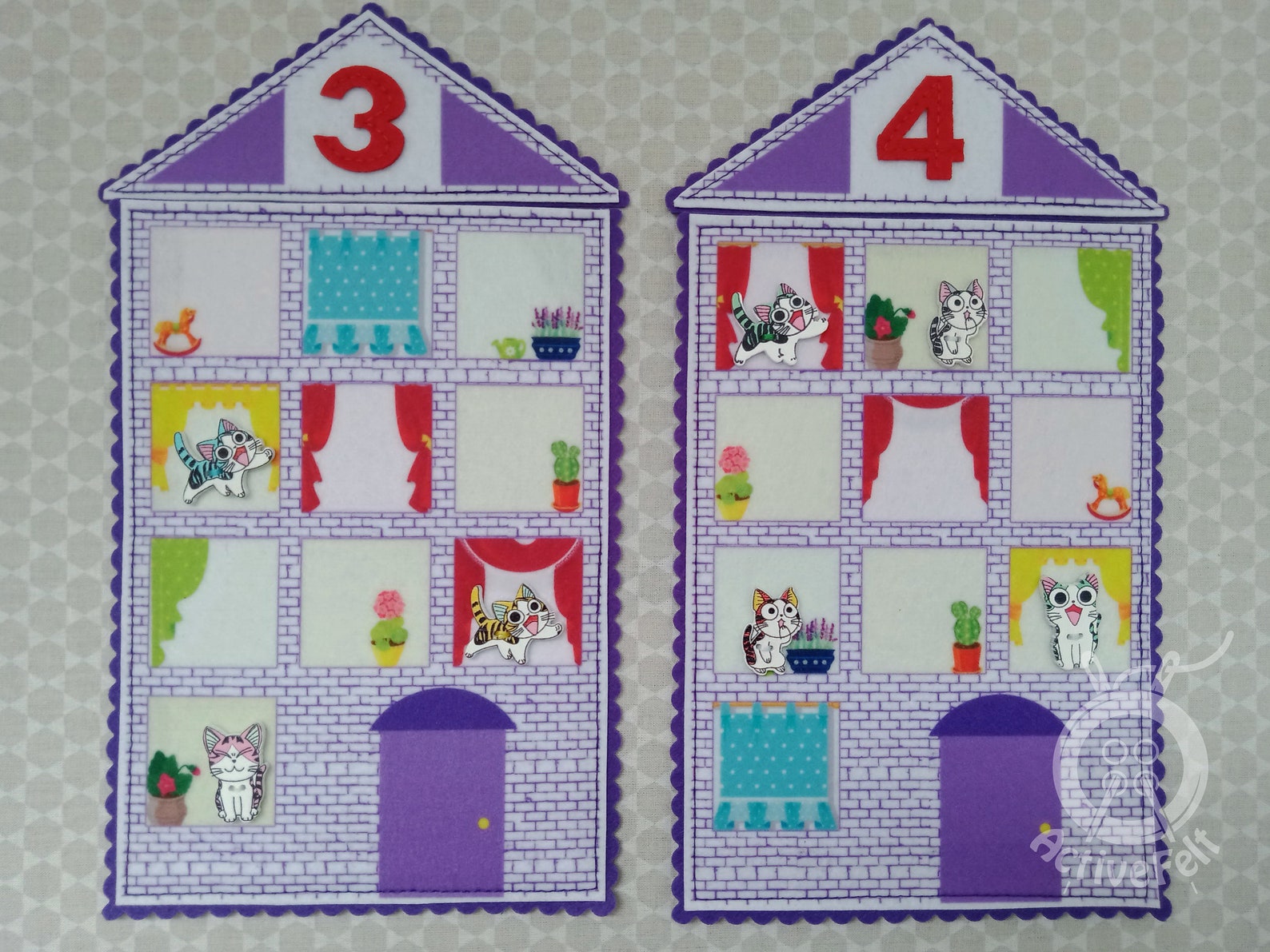 1-10 Counting Cats Matching Game Early Learning Numbers | Etsy