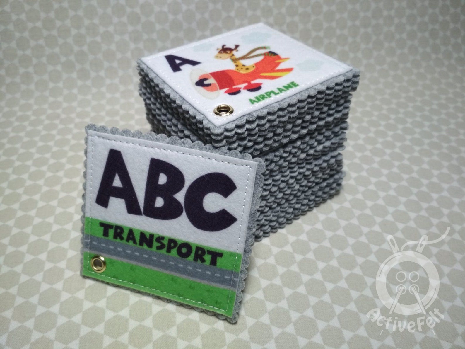 Transportation ABC Felt Flash Cards Learning Alphabet | Etsy
