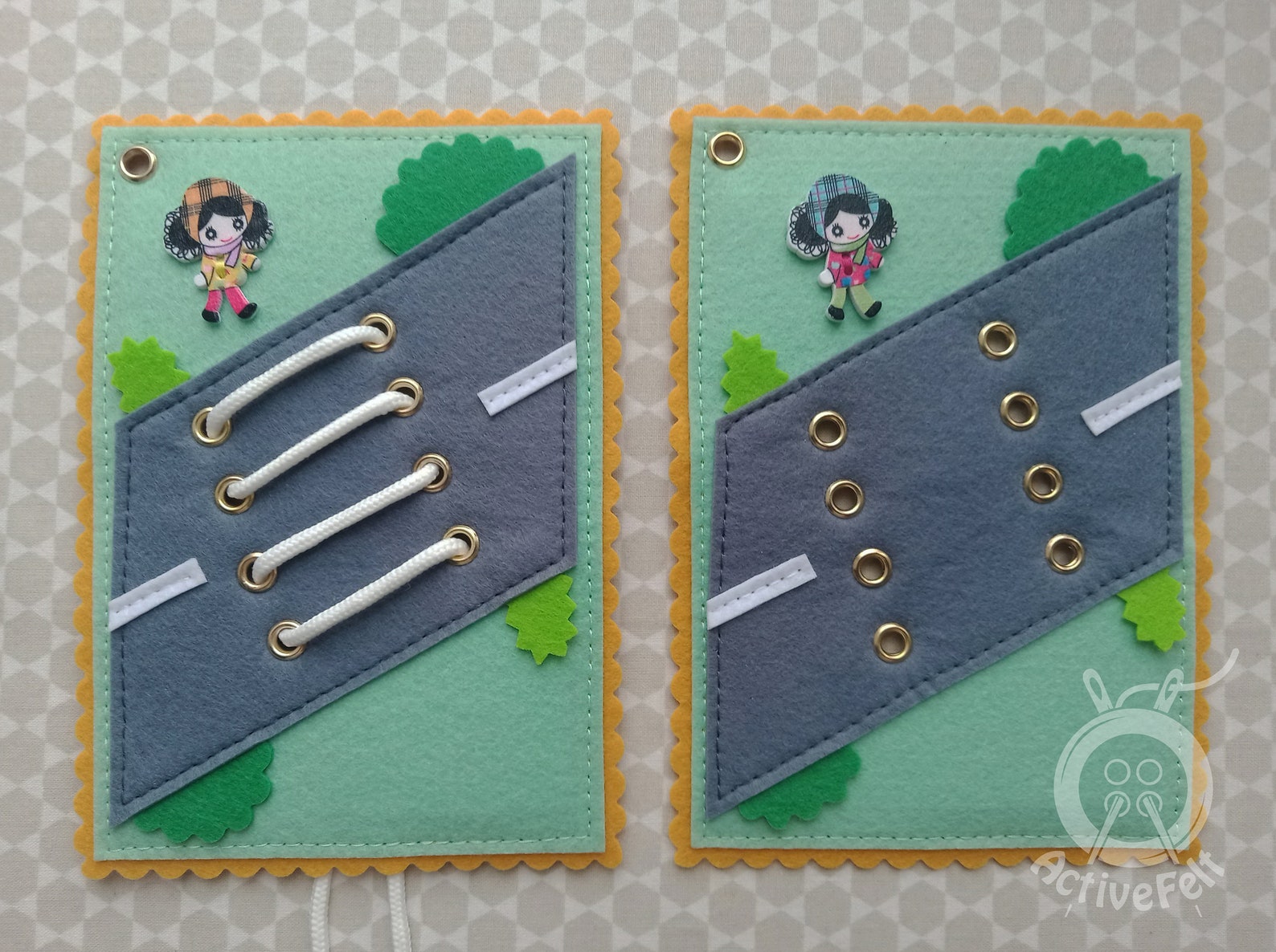 Lacing Cards Fine Motor Activity Montessori Toddler Mini - Etsy