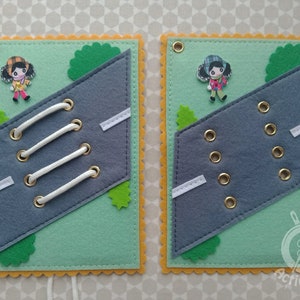 Lacing Cards Fine Motor Activity, Montessori Toddler Mini Quiet Book ...