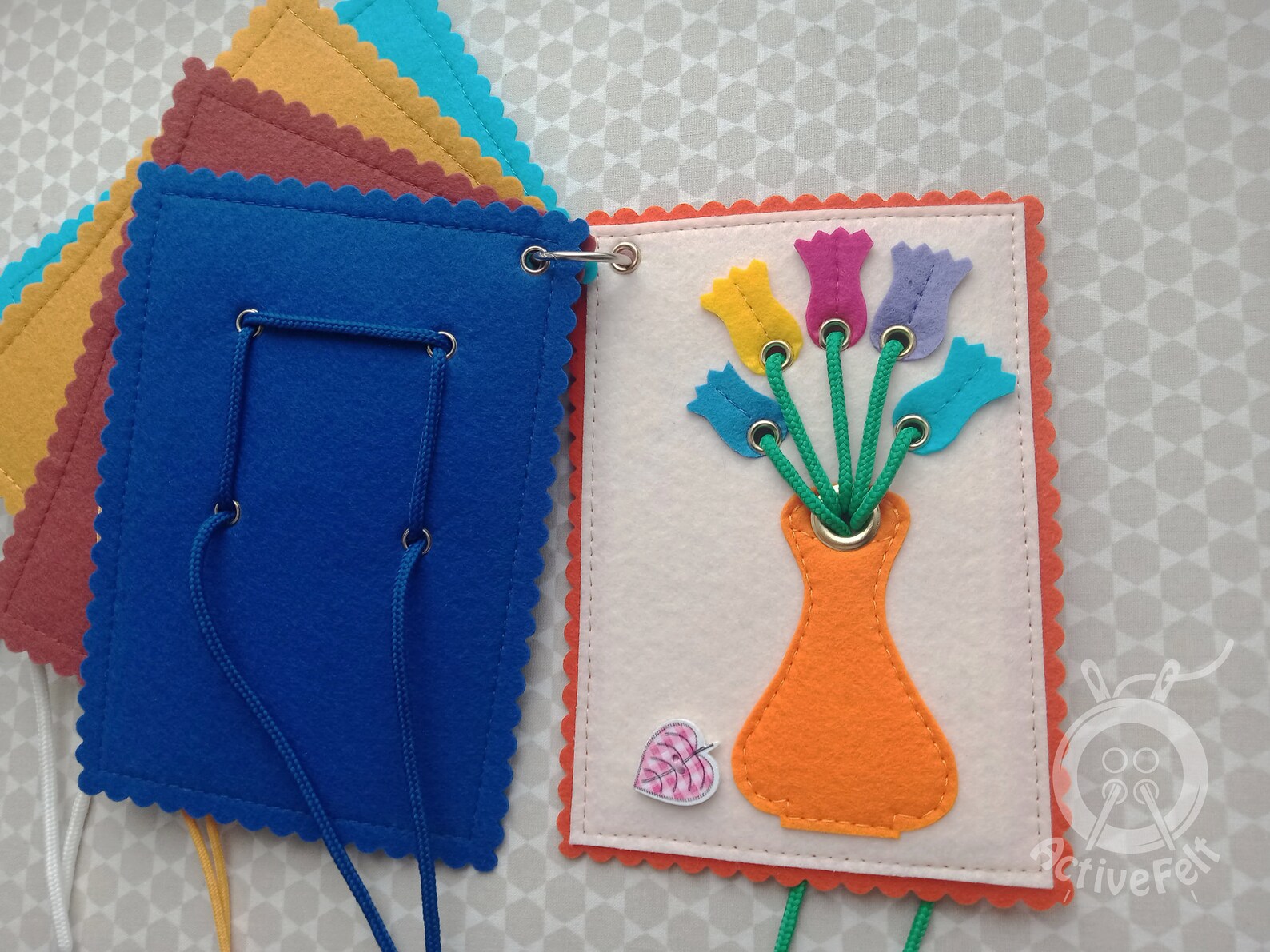 Lacing Cards Fine Motor Activity Montessori Toddler Mini | Etsy