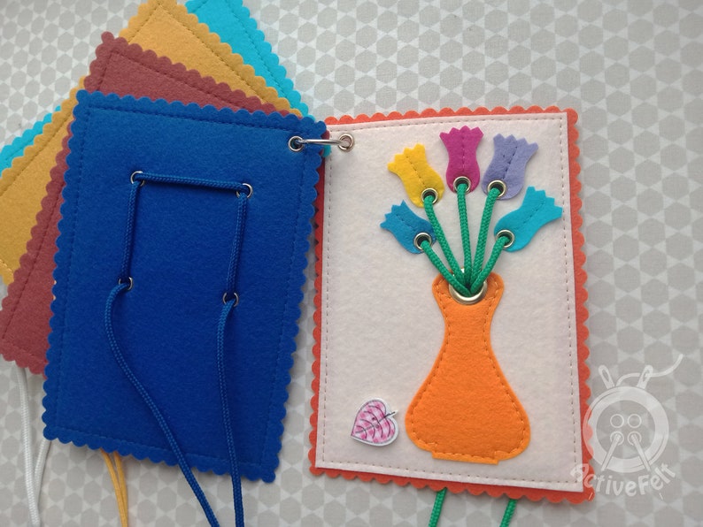 Lacing Cards Fine Motor Activity Montessori Toddler Mini - Etsy