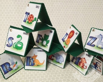 Transportation ABC Felt Flash Cards Learning Alphabet | Etsy