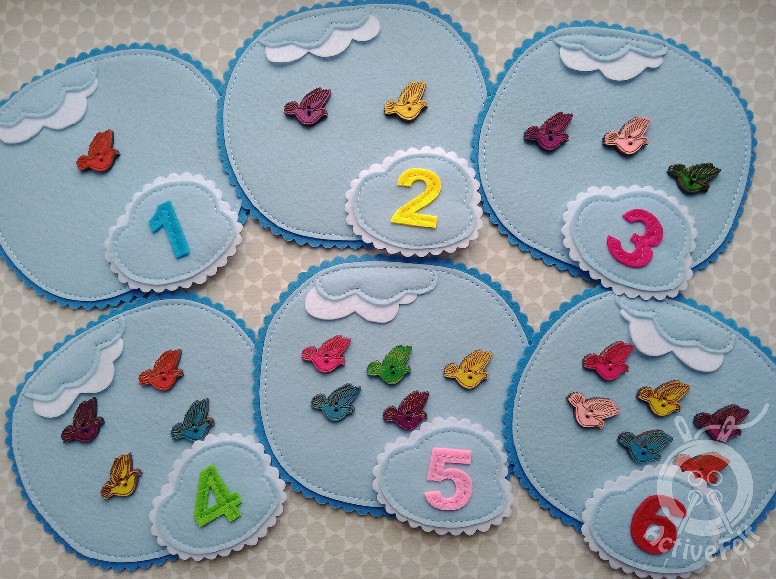1-10 Counting Pigeons Montessori Matching Game Toddler - Etsy