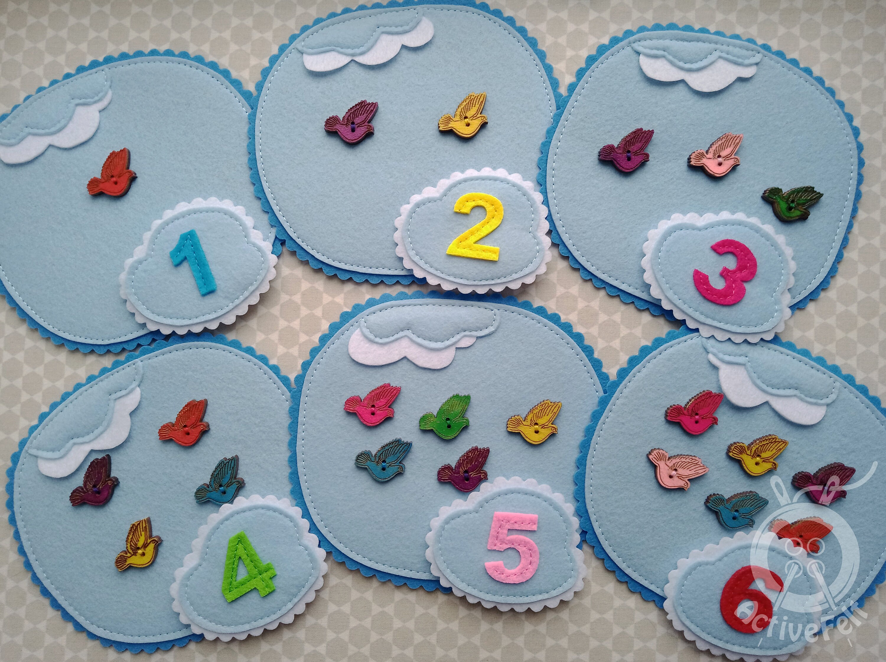 1-10 Counting Pigeons Montessori Matching Game Toddler - Etsy