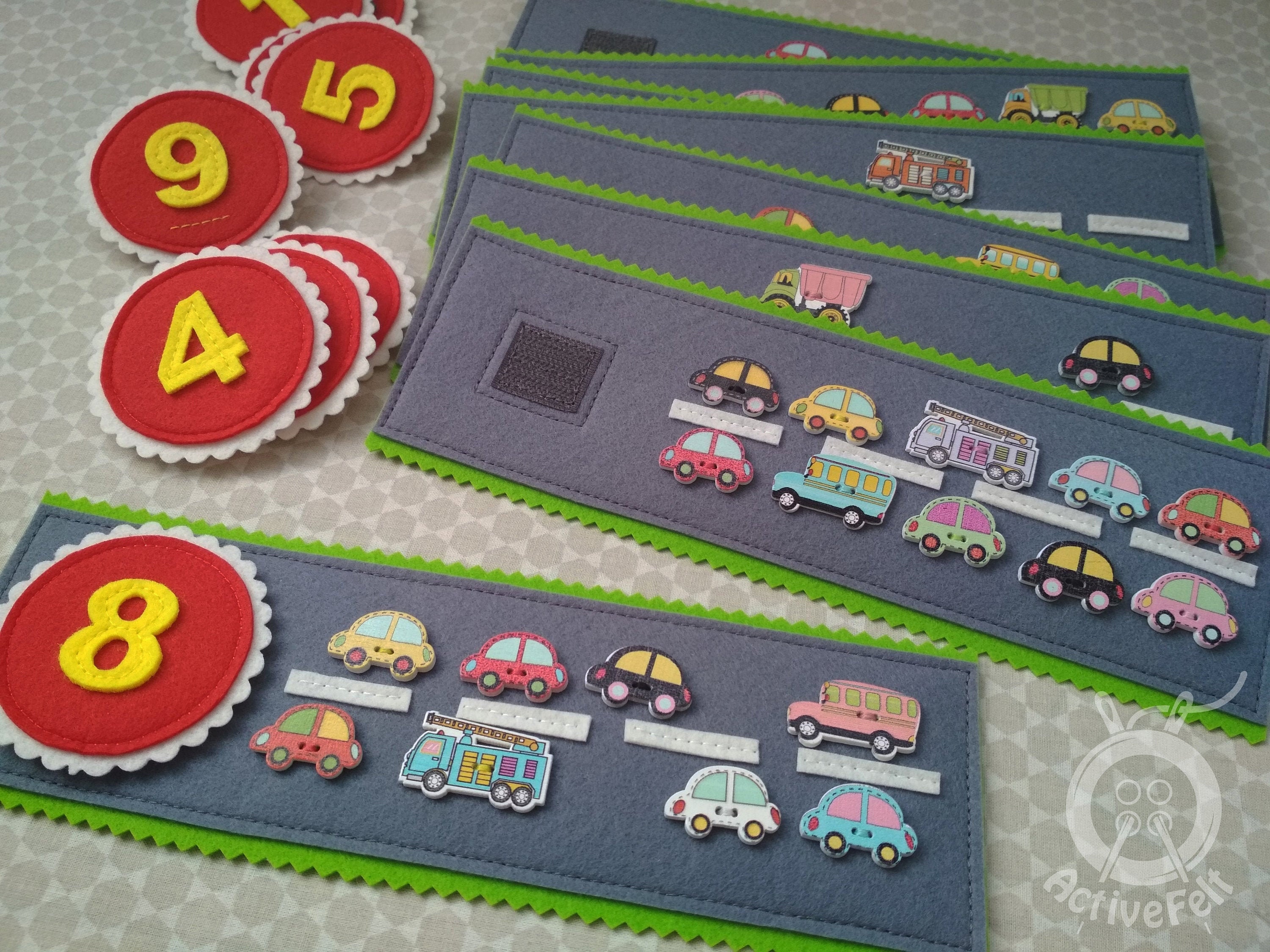 Counting Cars Toddler Boy Learning Activity Montessori Home | Etsy