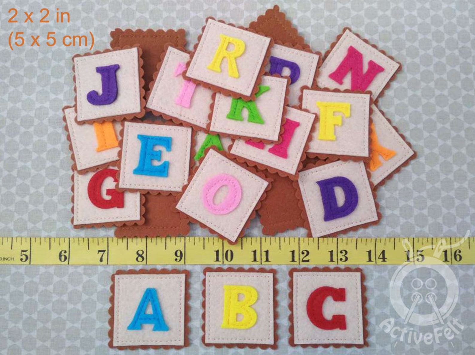 Felt Alphabet Letters Uppercase Alphabet Felt Alphabet - Etsy