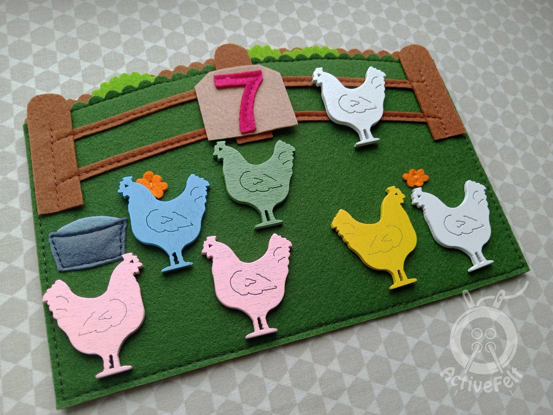 Numbers on the Farm Matching Game, Learning Numbers Preschool Activity ...