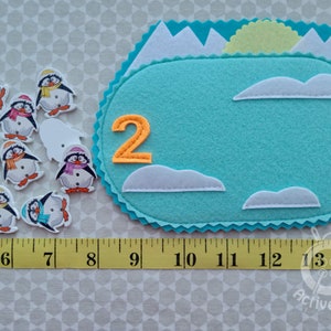1-10 Penguins on Iceberg Matching Game, Learning Numbers Preschool ...