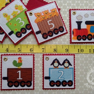 Counting Carriages With Animals, Felt Number Flash Cards, Counting ...