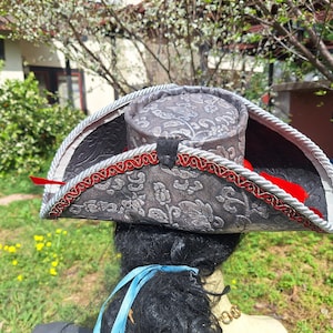 Silver Leather Tri Corner Pirate Hat - Etsy