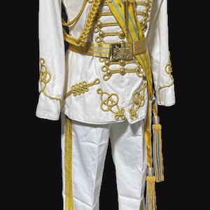 Gold Braided Hussar Uniform: Jacket, Pant & Accessories - Custom Size ...