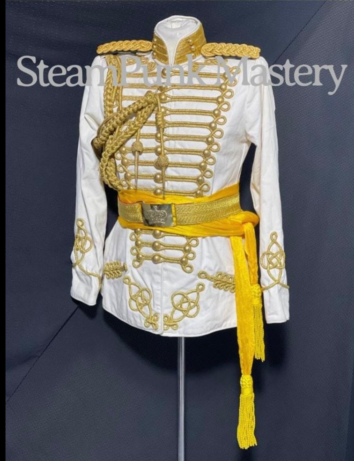 Yellow Gold General Waist Sash With Self Tassels Details It’s Full ...