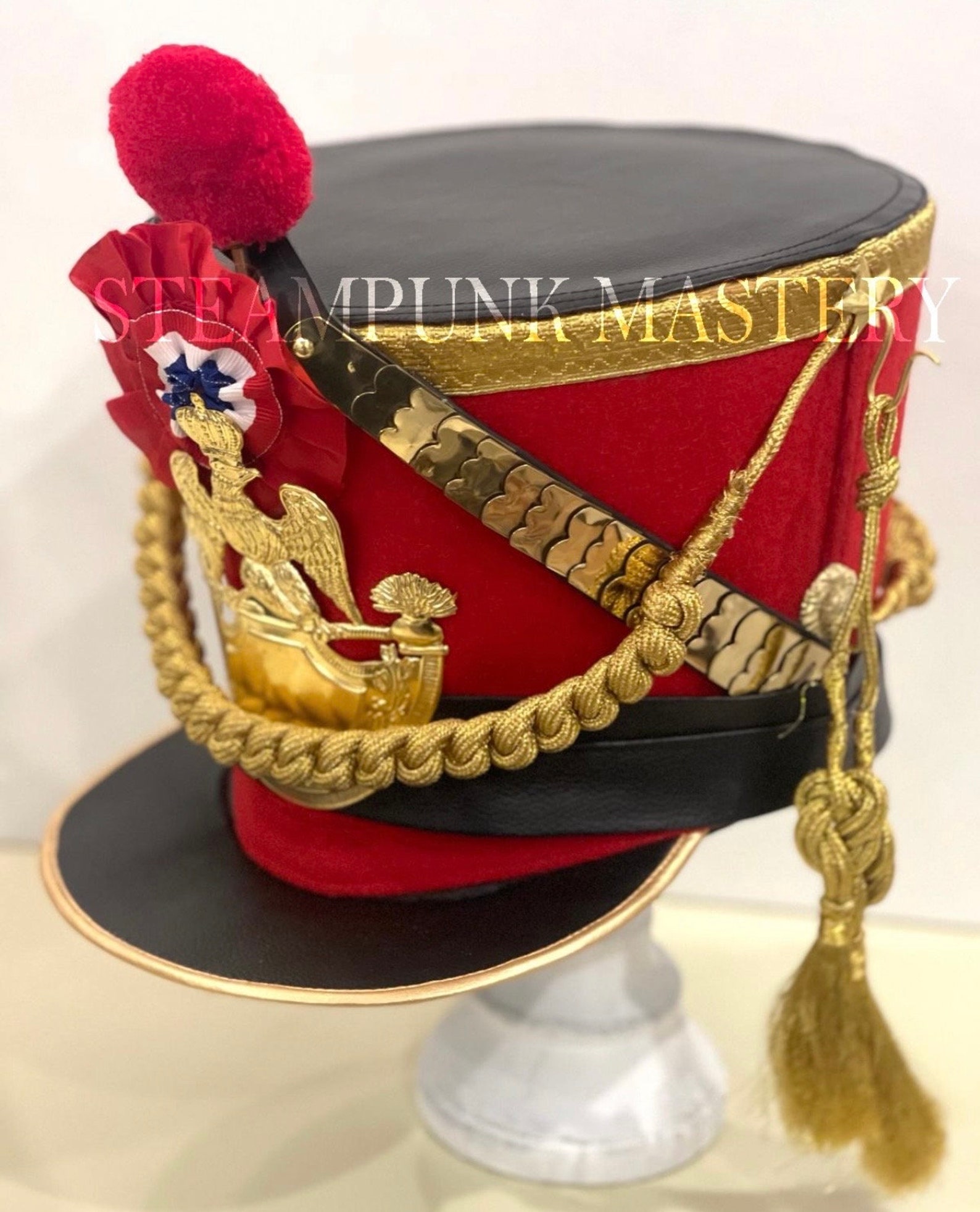Red French Officers 1812 Helmet With Gold Details in Sizes 56,57,58 ...