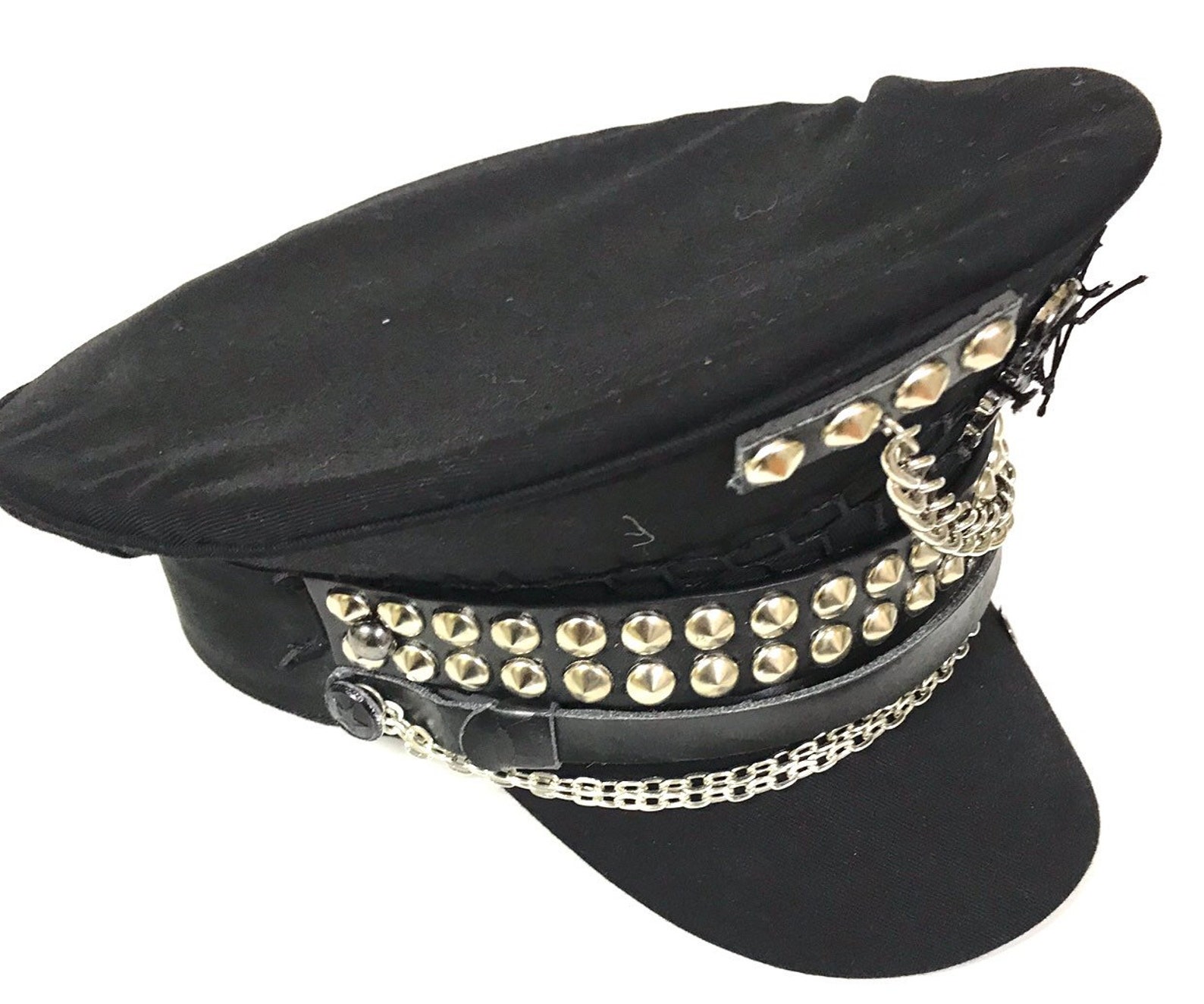 Industrial Punk Gothic Cotton Military Hat With Black - Etsy