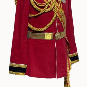 Red British Royal Jacket With Shoulder Accessories Lion Head Buckle ...