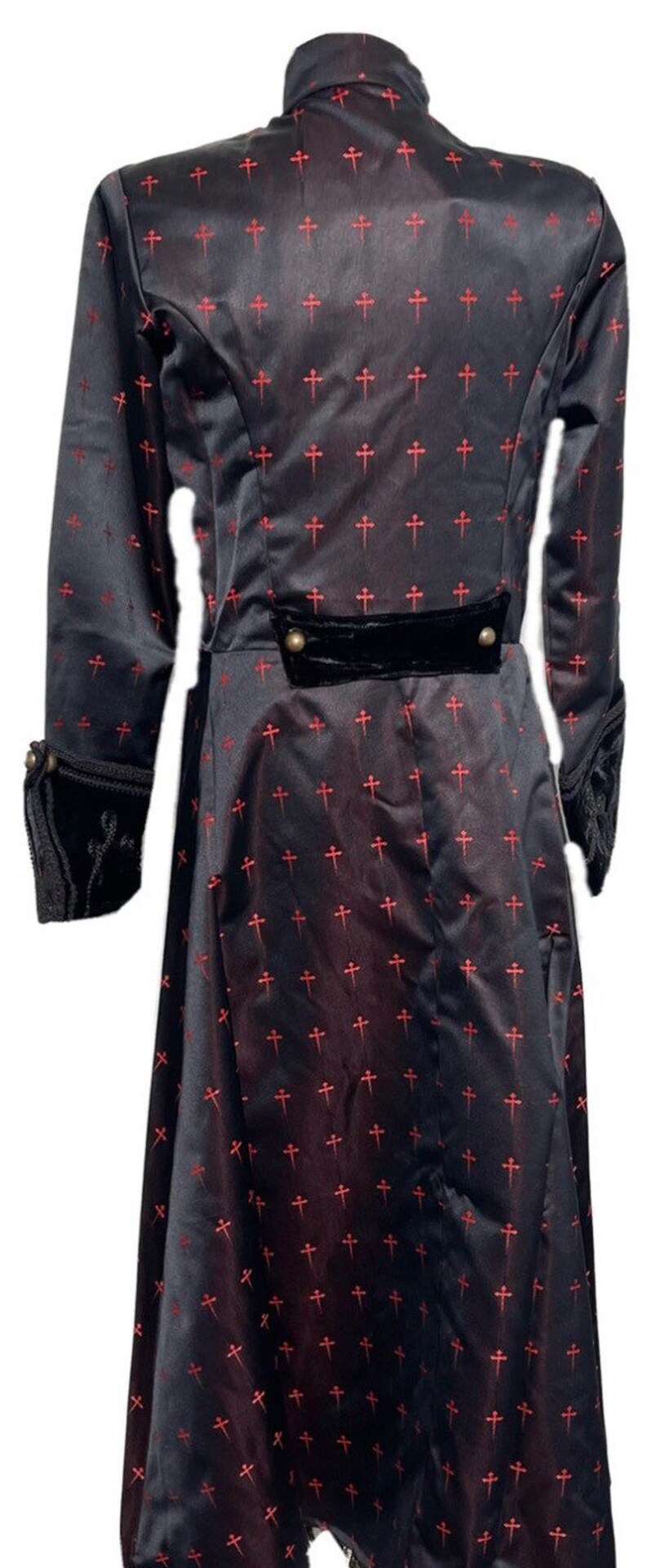 Gothic Vampire Steampunk Gothic Ref Cross Black Brocade Frock - Etsy
