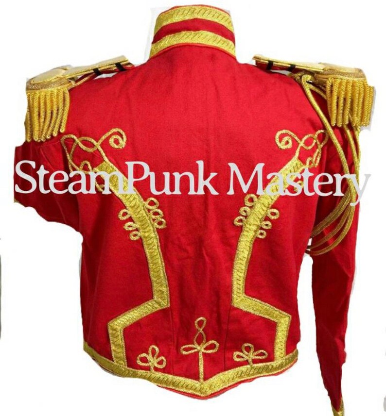 Mens General Hussar Red Jacket With Gold Cord Braids at Front - Etsy