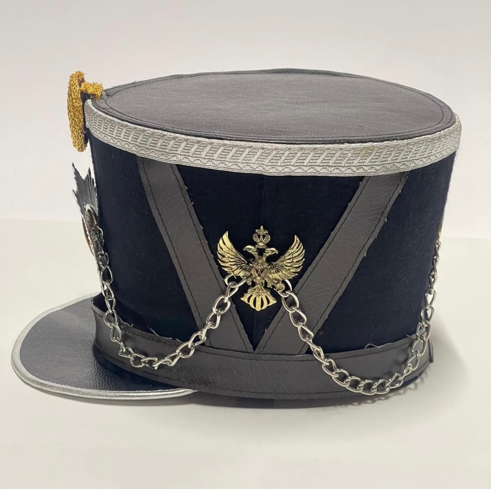 Black Austrian Hat From the Napoleonic Wars Helmet Silver - Etsy