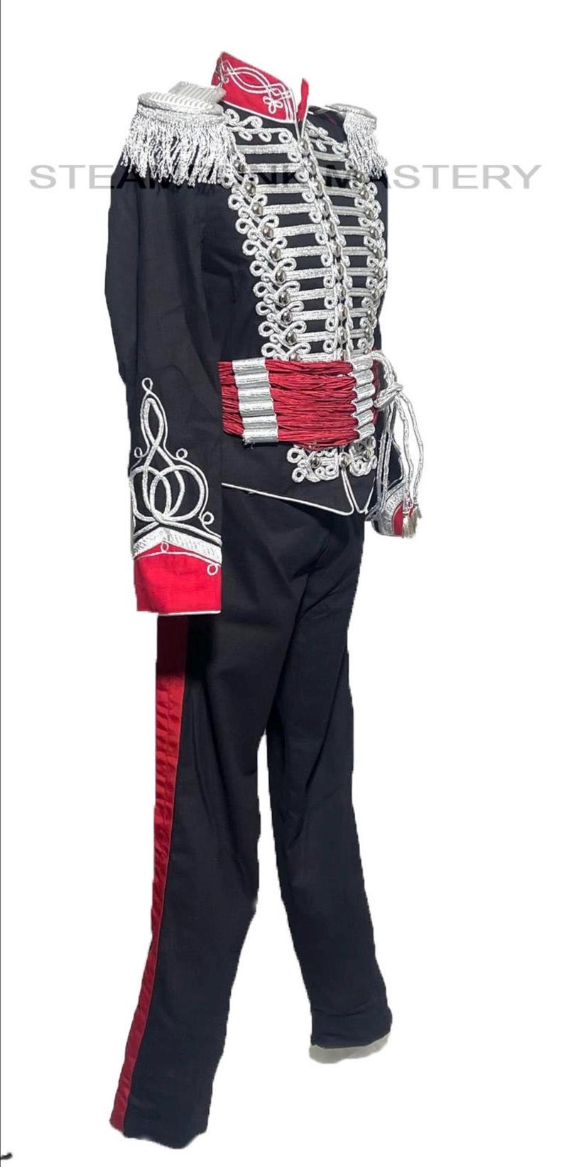 Prussian Hussar Jacket: 1813 Military Style Uniform With Sash - Etsy