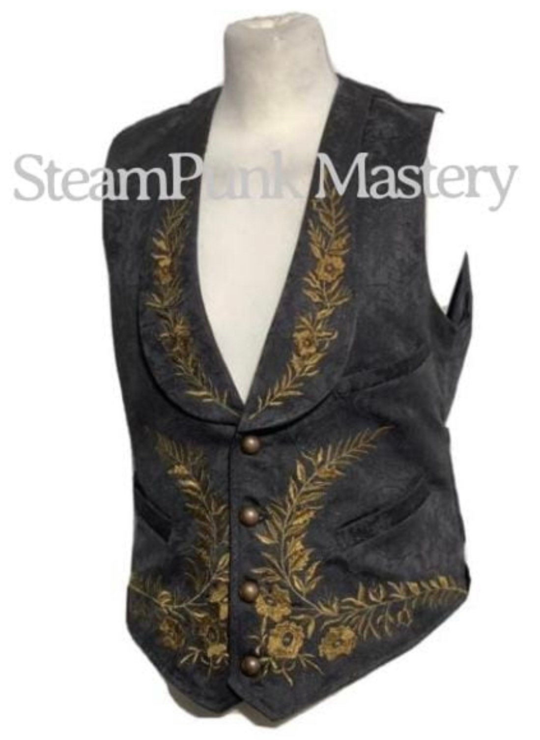 Historically Inspired Regency Style Antique Hand Embroidery Waistcoat ...
