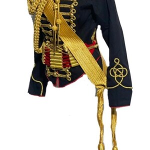 5pcs Women Complete Outfit in Black/red Ceremonial Hussar Officers ...
