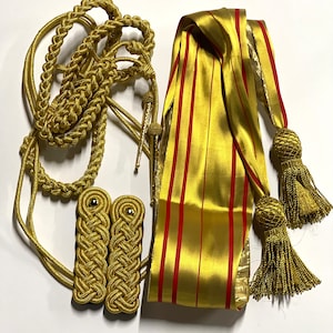 Gold Bullion Military Accessory Set: Hussar Epaulettes, Aiguillette ...