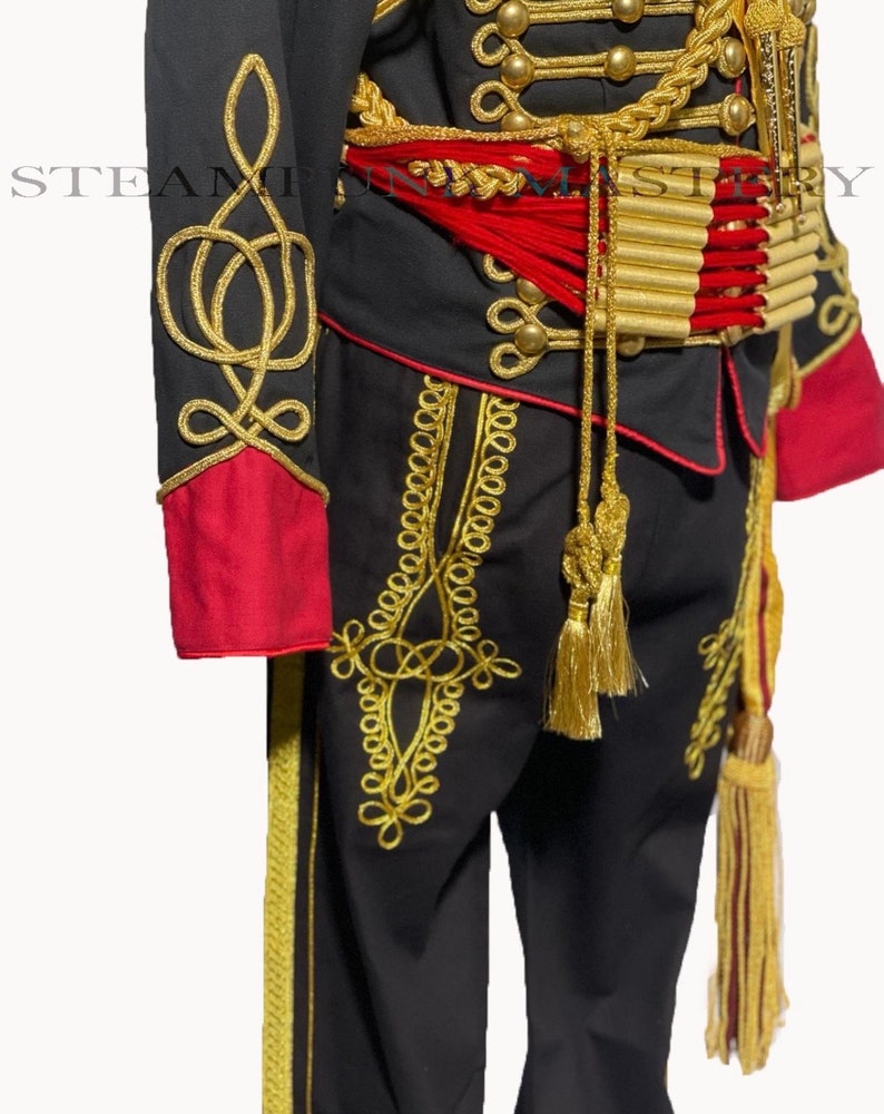 Ceremonial Hussar Officer Suit: Black and Jacket, Sash , Pants - Etsy