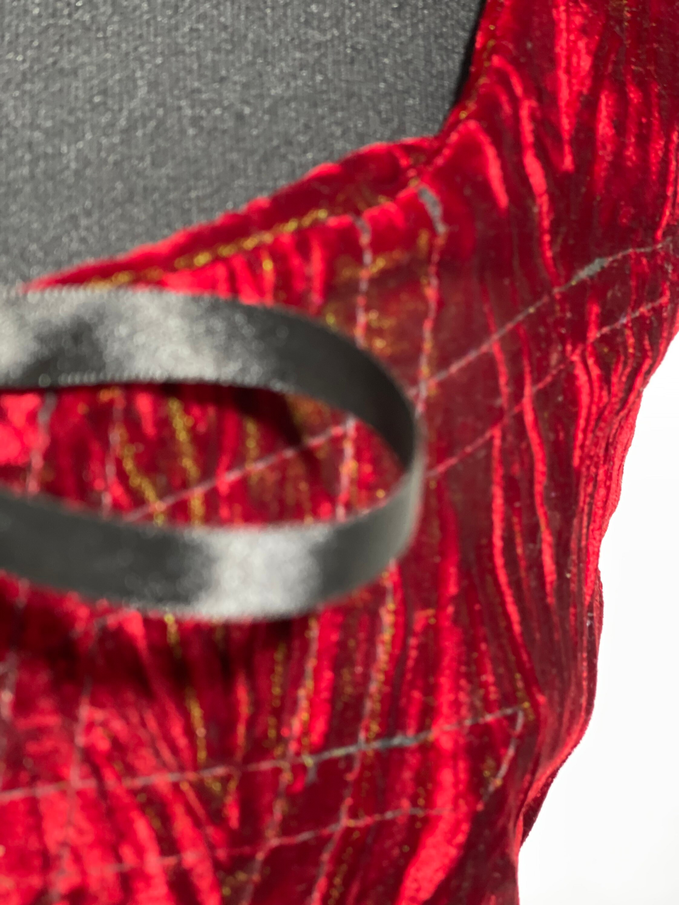 Raven Two Tone Red Elaborate Velvet Front Corseted Corset With Peplums ...