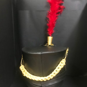 Black Hussar General Shako Helmet: Gold Bullion Details, Red Feather - Etsy