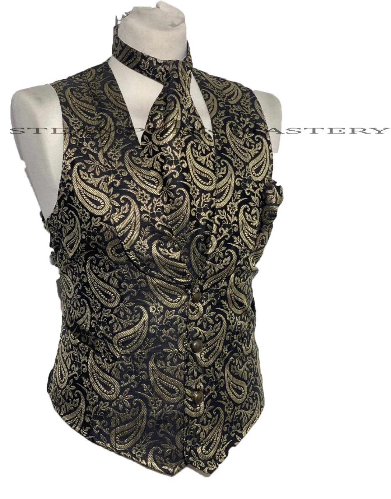 3pcs Regency Paisley Waistcoat Outfit With Matching Self Tie Cravat ...