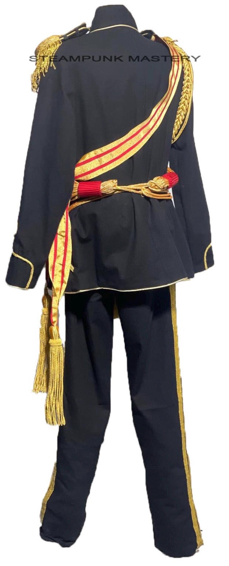 Ceremonial Hussar Officer Suit: Gold Braided Jacket, Sash & Pants - Etsy