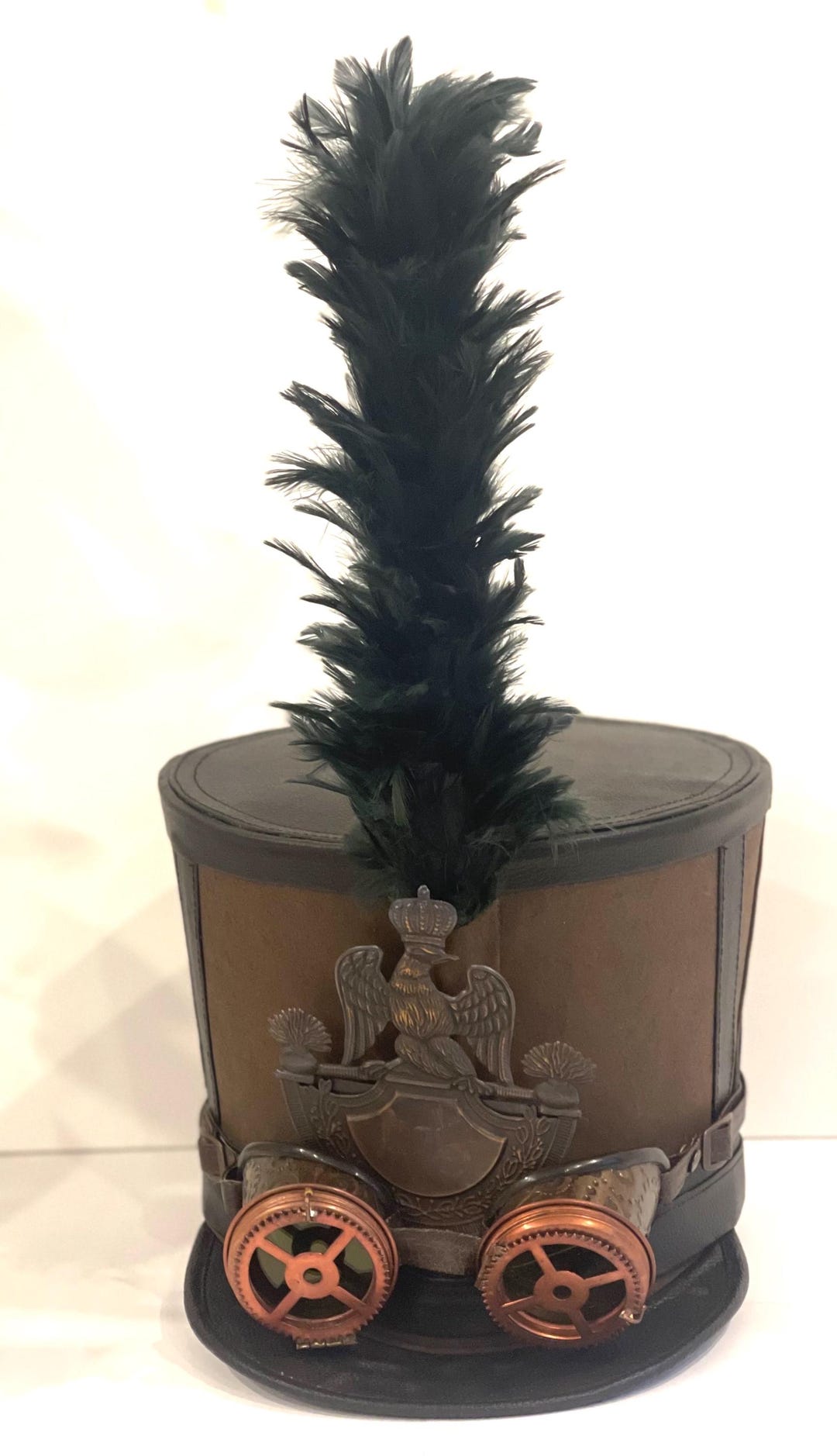 Steampunk Distressed Brunswick Hussar General Helmet With Goggles ...