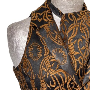 2 Pcs Women Waistcoat Outfit With Back Corseted in Copper/black ...