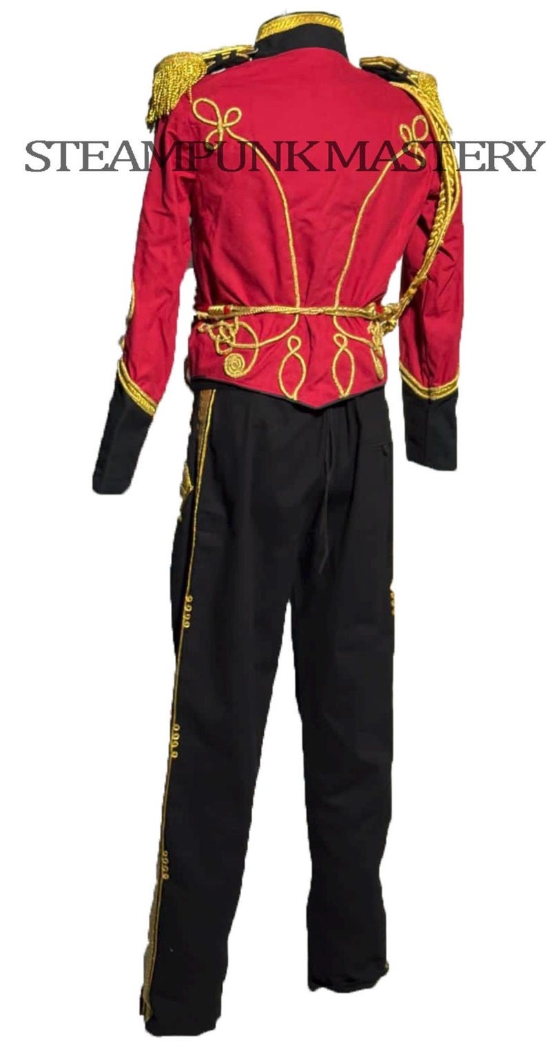 Red Ceremonial Hussar Officer Suit: Black and Jacket,barrel Sash ...