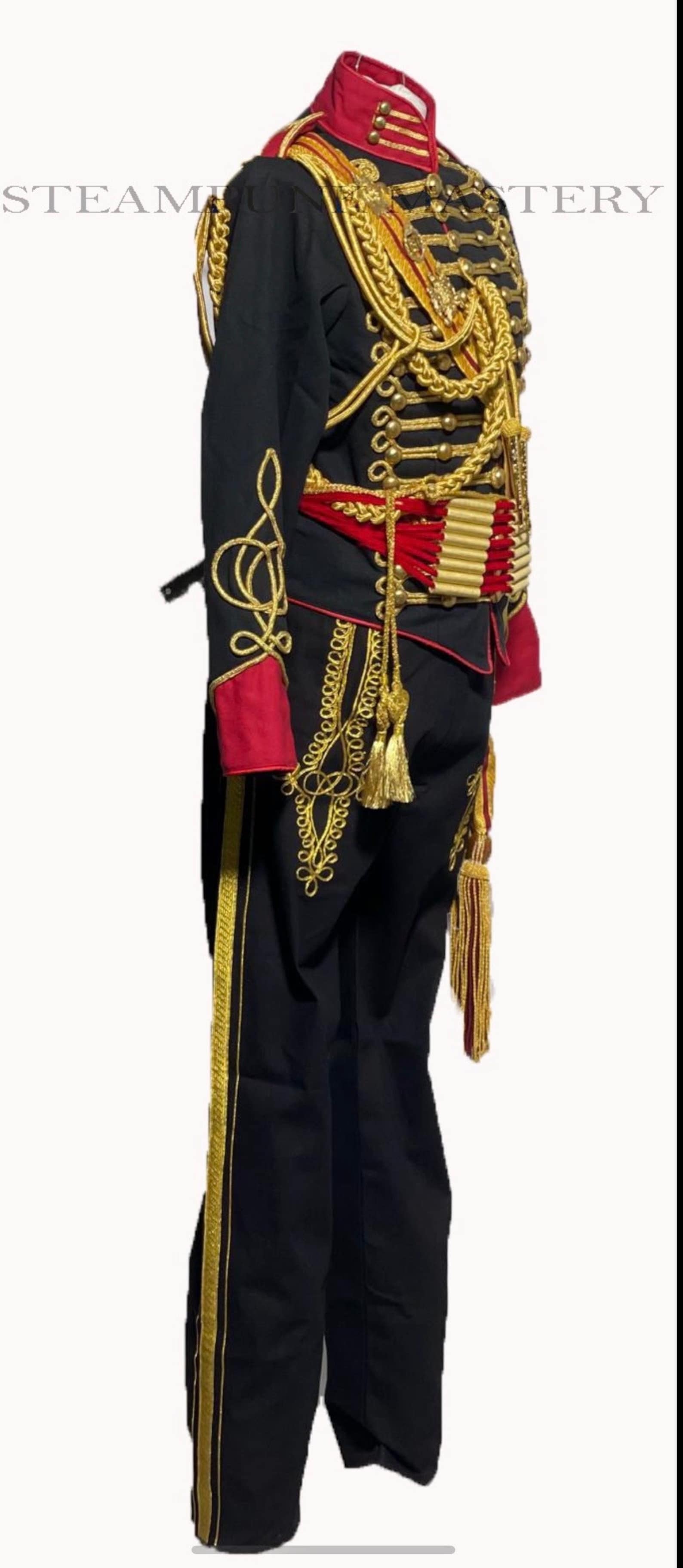 Ceremonial Hussar Officer Suit: Black and Jacket, Sash , Pants - Etsy