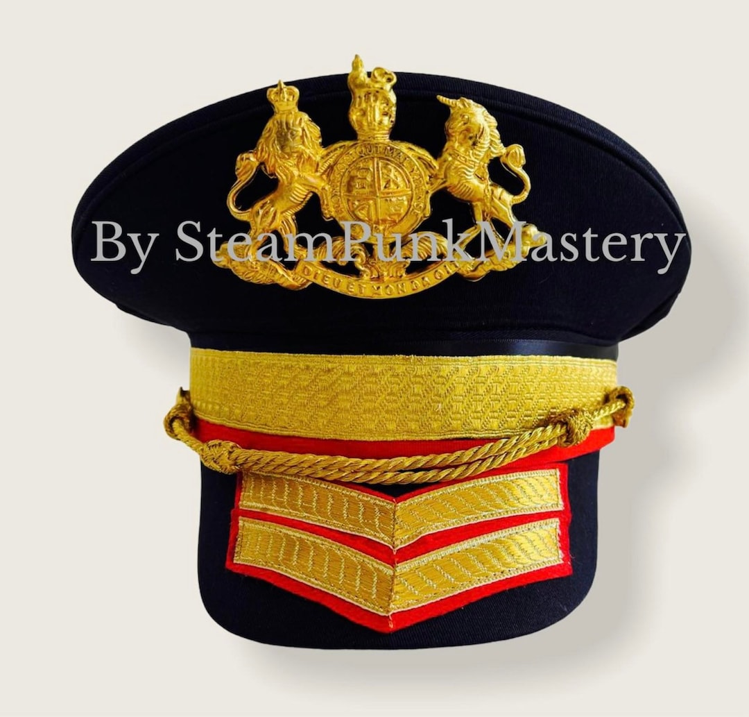 Hussar Black Military Hat With Brass Badge Details in 56,57,58,59cm - Etsy