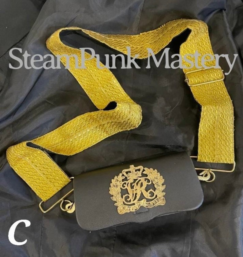 Ceremonial Military Officers Cross Chest Belt & Black Leather - Etsy