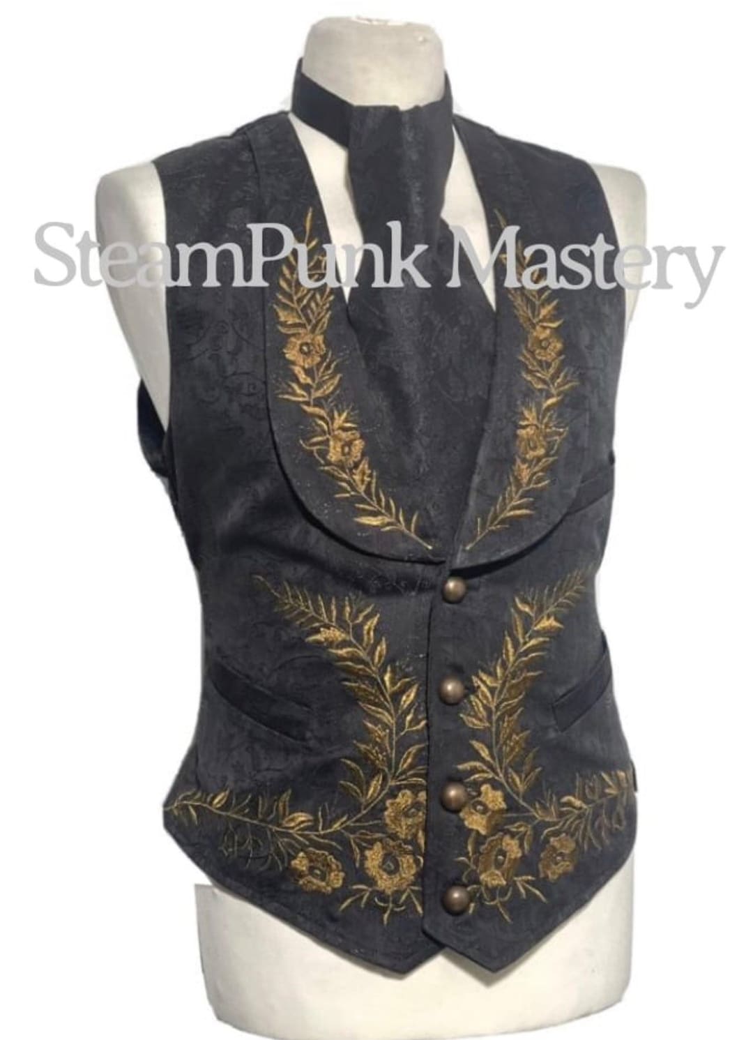 Historically Inspired Regency Style Antique Hand Embroidery Waistcoat ...
