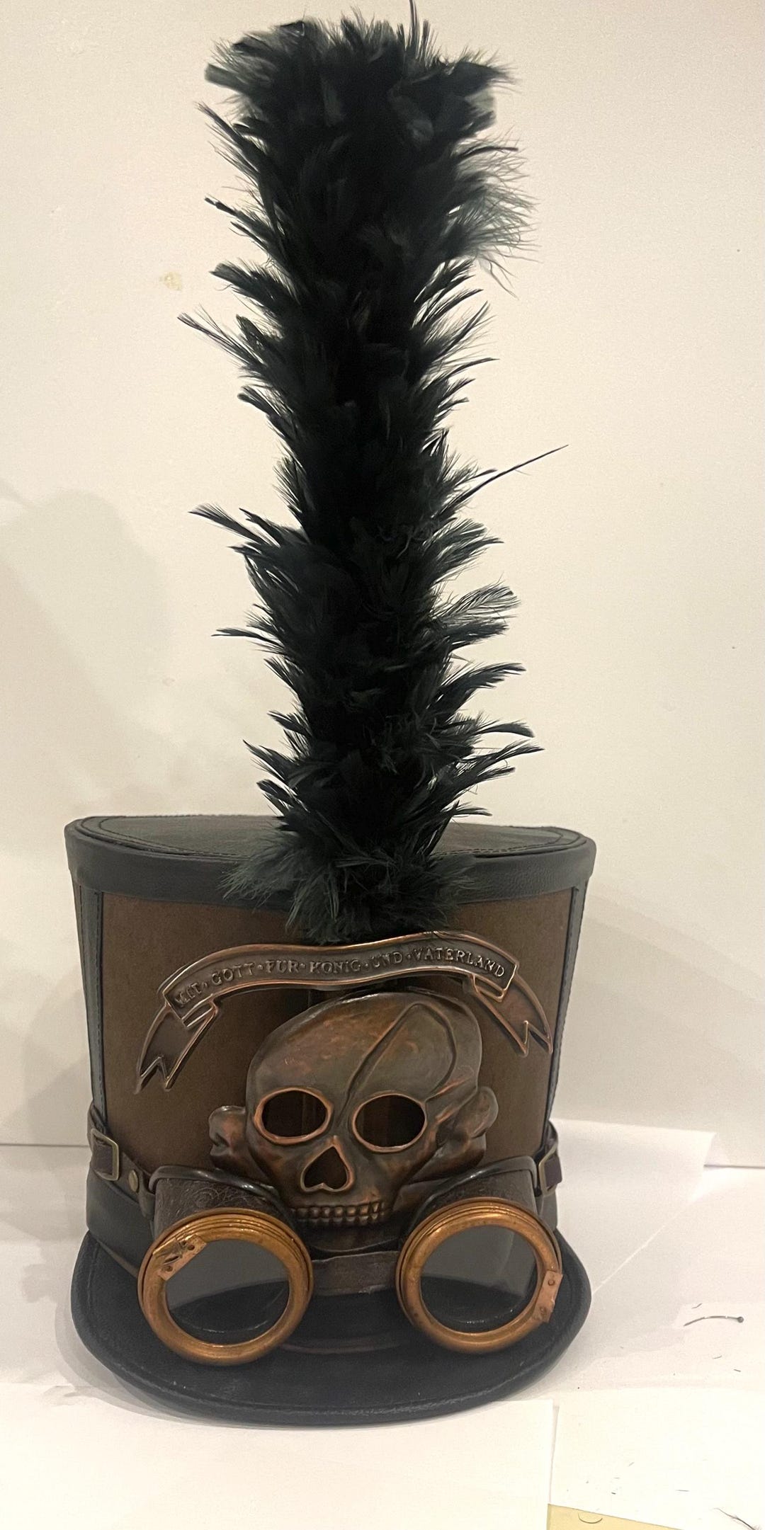 Steampunk Distressed Brunswick Hussar General Helmet With Goggles ...